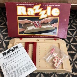 Vintage 80's "razzle" the Race for the Word Game" - Parker Brothers ...