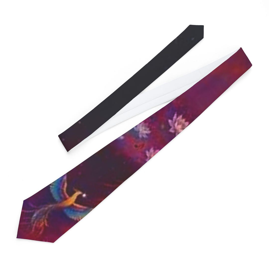 Necktie - Phoenix and Lotus Design, Mystical Elegance Collection ...