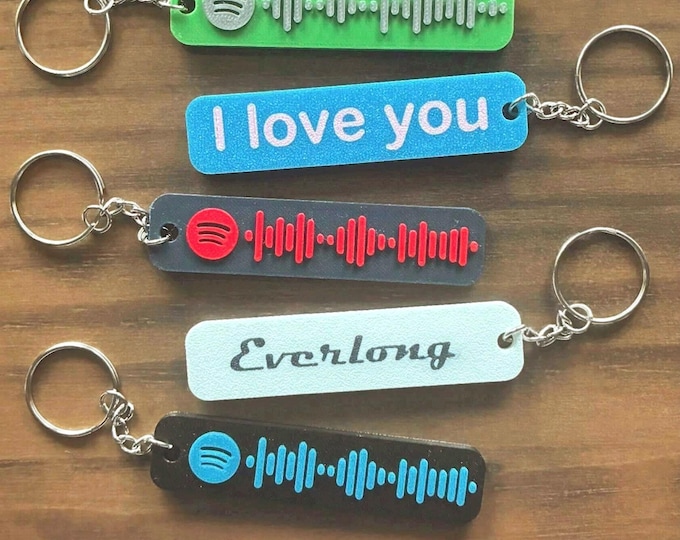 Spotify QR Code Keychains | Customizable | 3D Printed | Keychains ...