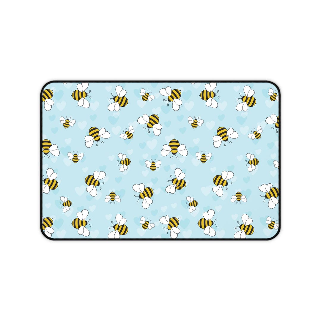 Bee Themed Desk Mat, Cute Workstation Pad, Bee Decor for Home Office ...