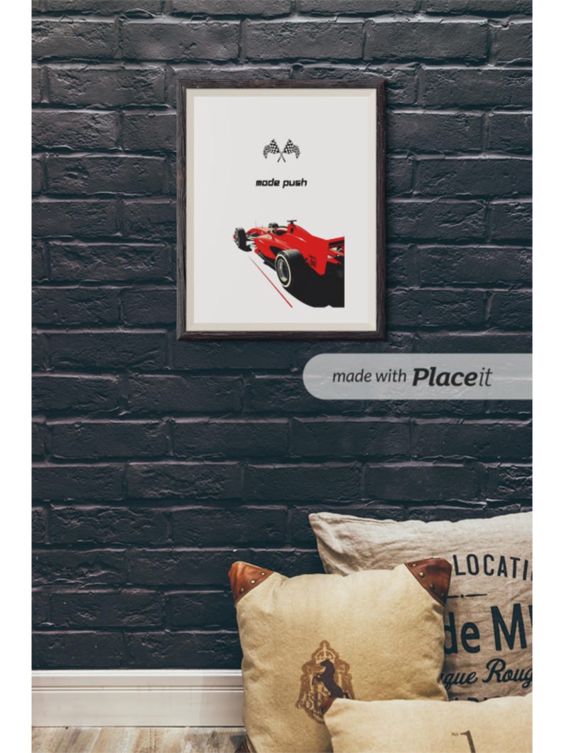 Mode Push F1 Art, Digital Instant Print, F1 Art Gift - Etsy