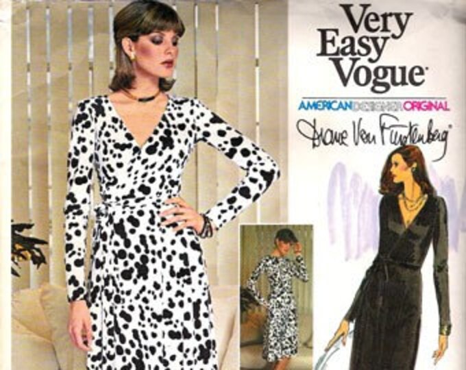 Diane Von Furstenberg Wrap Dress Vintage Sewing Pattern - Vogue 1548 ...