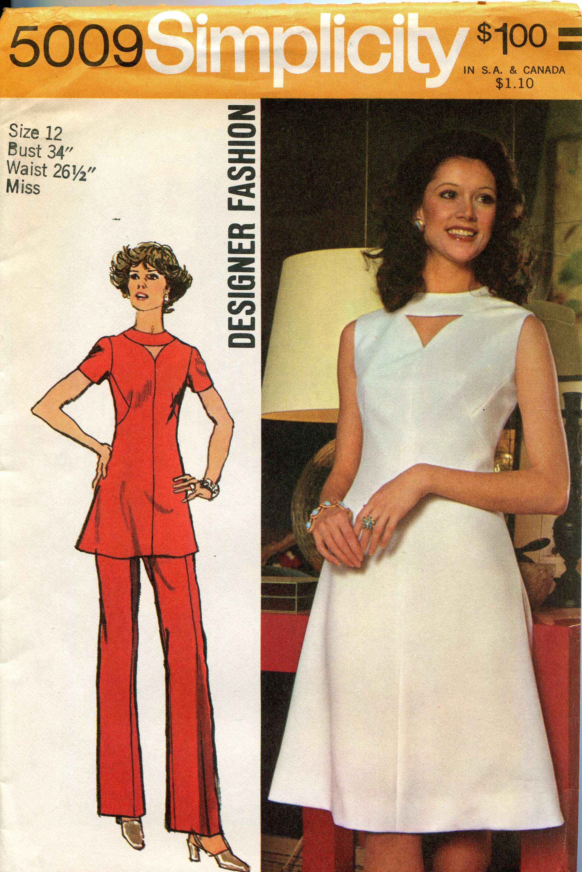 Sewing Vintage 70\u2019s Simplicity 9014 Keyhole Dress Size 12 Bust 34 ...