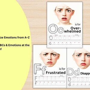 ABC of Emotions Printable – Cut & Paste Worksheet for Kids | Learn ...