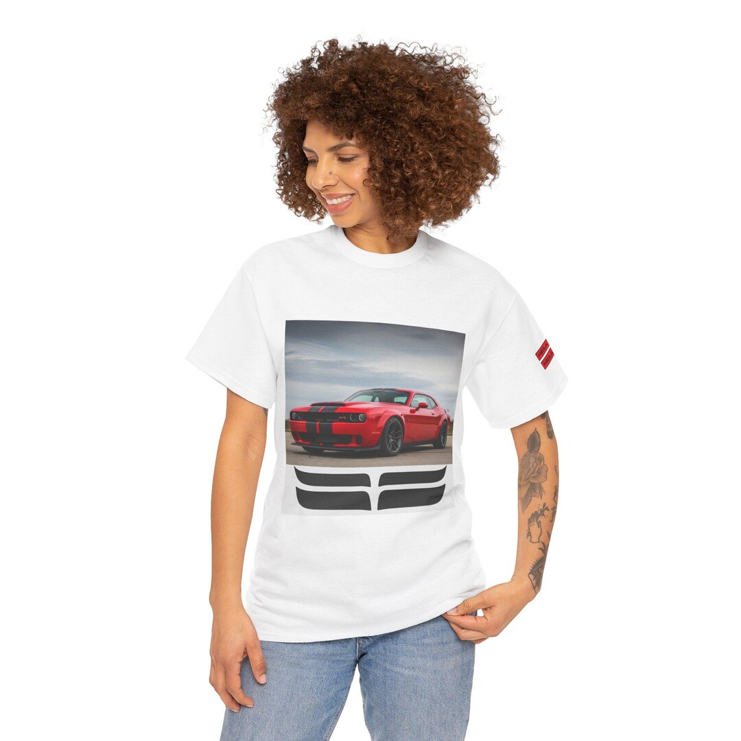 Red Hellcat Unisex Tee Shirt - Men's Women's T-shirt Top, Short Sleeve ...