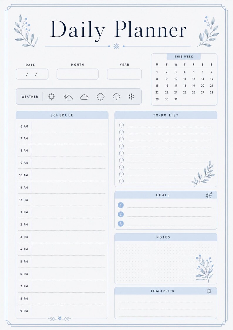 Minimalist A4 Planner Bundle | Daily, Weekly, Monthly Productivity ...