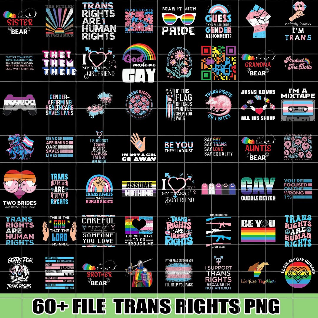 60+ Trans Rights Png Bundle, Sublimation Clipart Quotes, Protect the ...