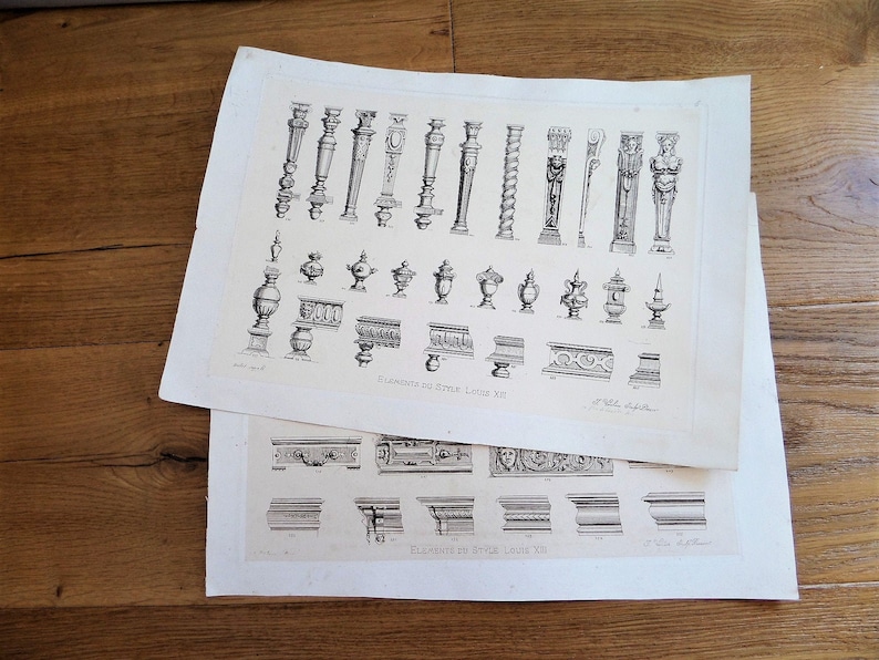 1880s French Antique Art of Furniture Architectural Elements - Etsy