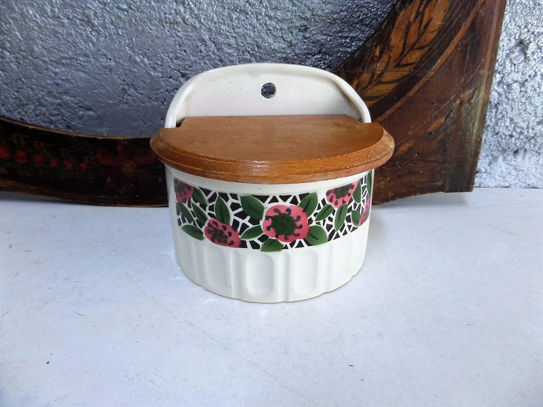 French Antique Vintage Wall Hanging Ceramic Matches Container - Etsy