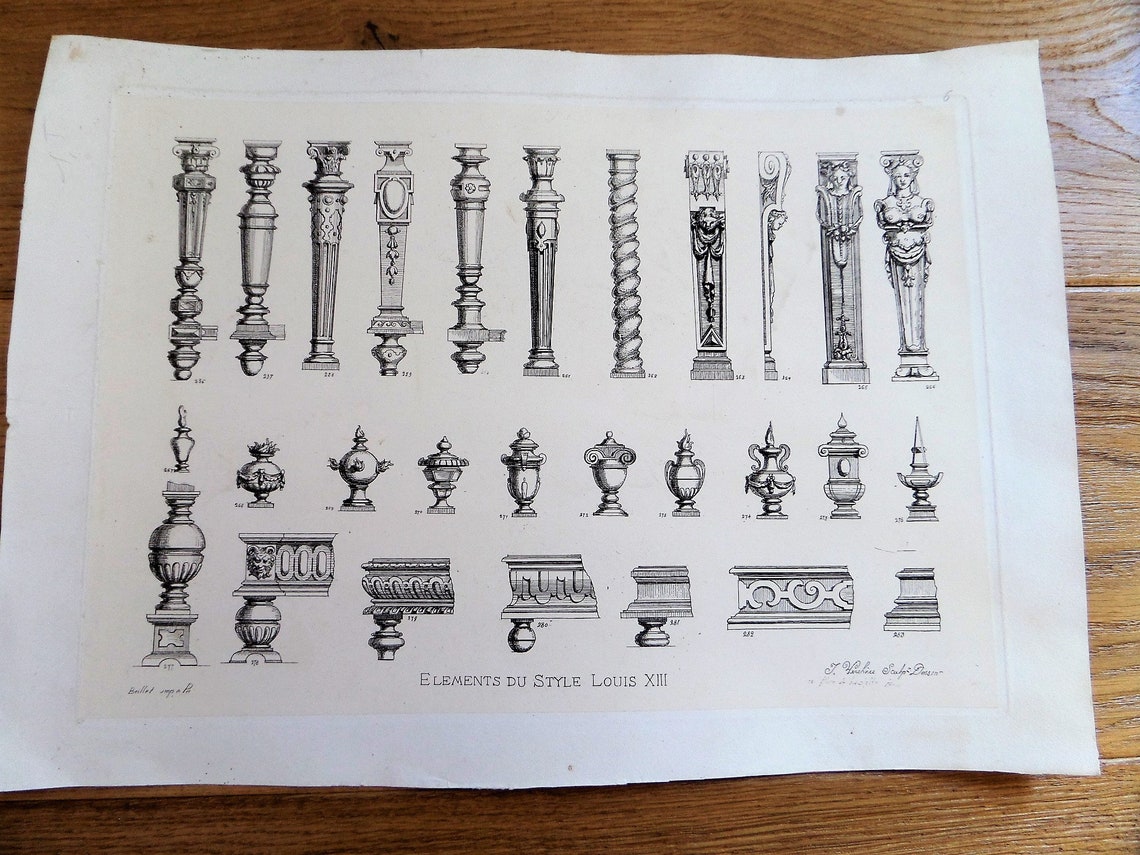 1880s French Antique Art of Furniture Architectural Elements - Etsy