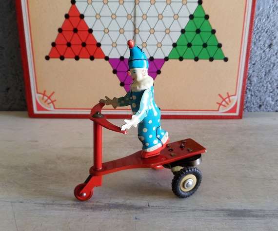 Clown Tricycle Tin Toy Jouet Tole Vintage 1960s Hungary Toy - Etsy
