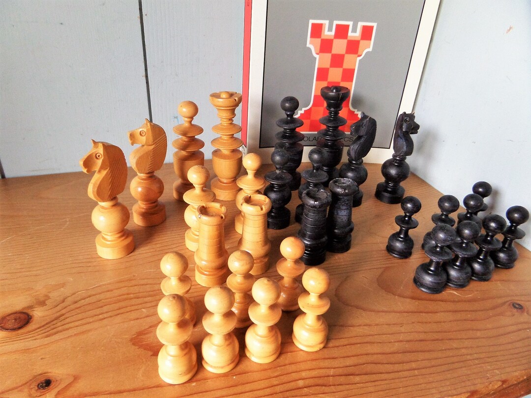 Vintage Regency Early Chess Set/ Queen Size 3 1 Pawn Missing. - Etsy