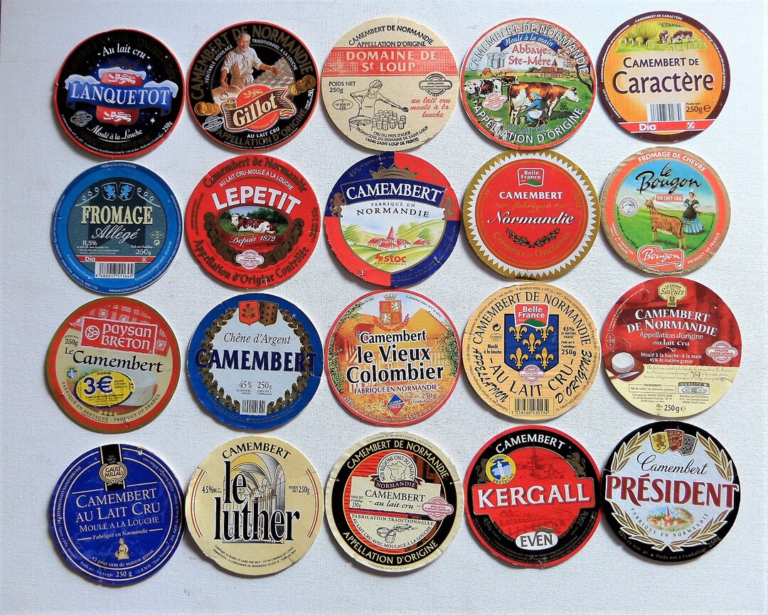 CAMEMBERT Labels Instant Collection. - Etsy