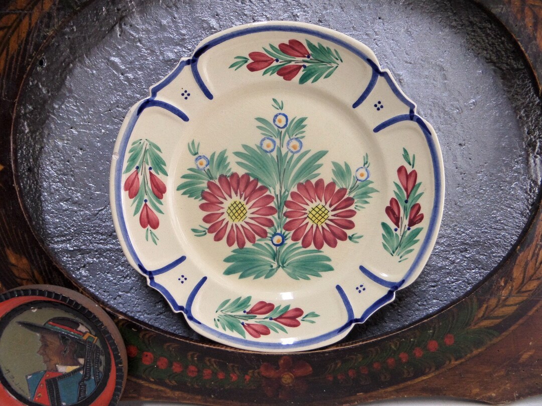 Quimper Brittany Breton Plate" QUIMPER " Hand Painted Gift Quality ...