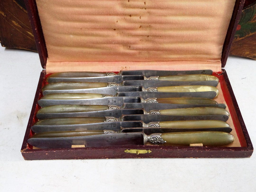 Dated 1920s Antique Regency Boxed Set of 12 Dinner Knives . - Etsy