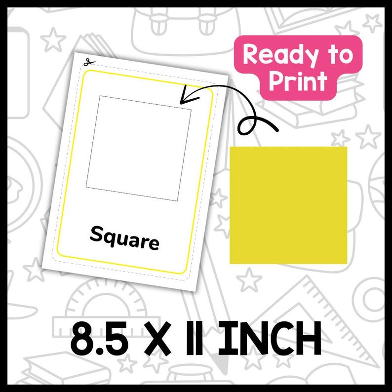 Shape Matching Flash Cards, Printable Shape Learning Game for Kids ...