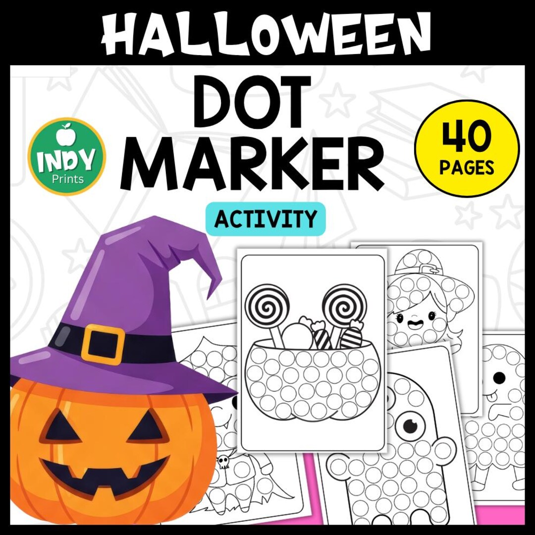 Halloween Dot Marker Activity Book: 40 Spooky Printable Pages (PDF) - Etsy