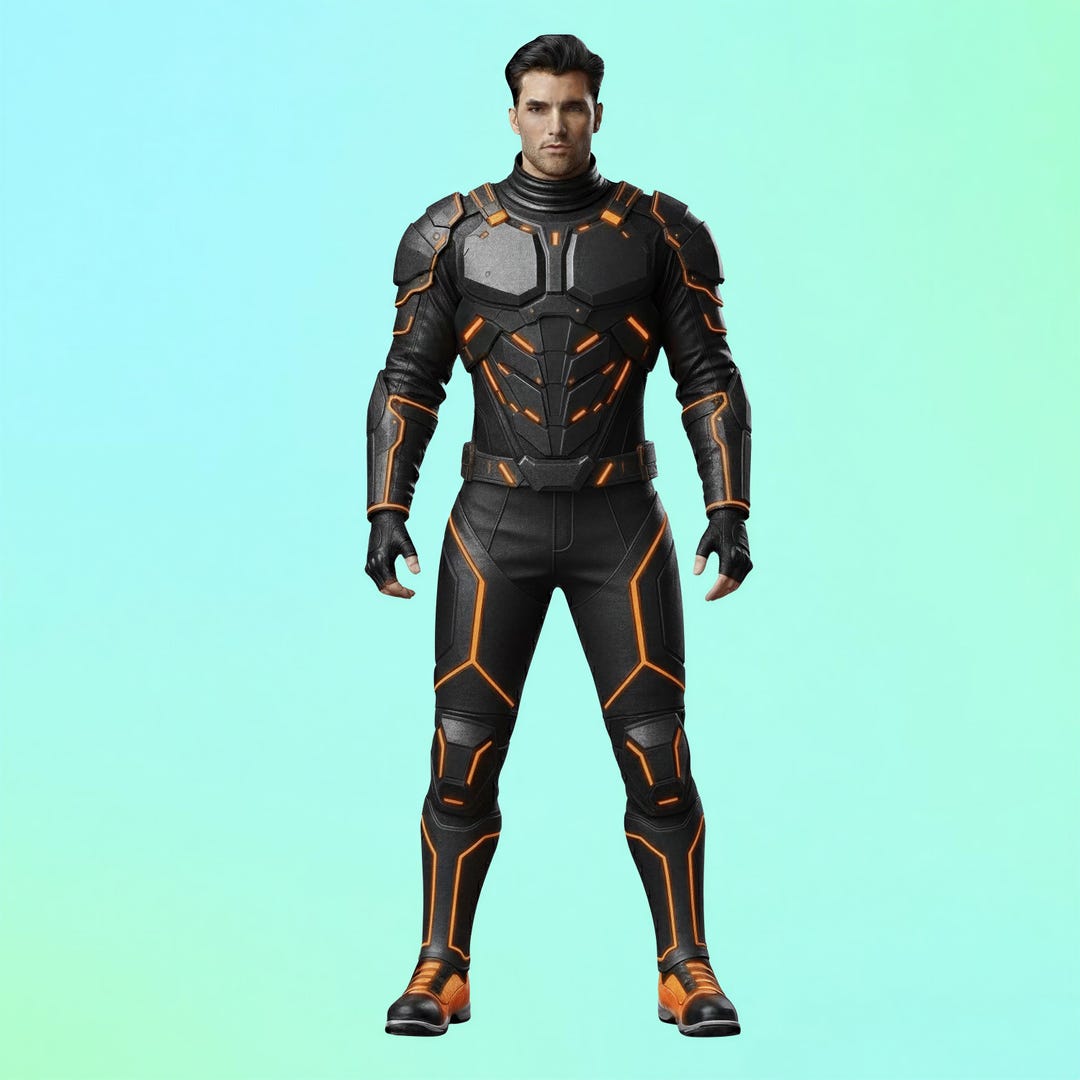 Men's Cyberpunk Warrior Futuristic Techwear Urban Ninja Cosplay Outfit ...