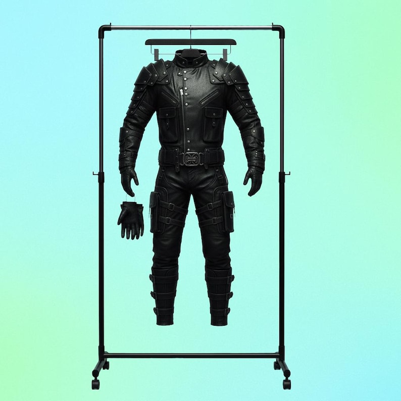 Tactical Black Leather Ninja Suit | Assassin Gear, Cyberpunk Cosplay ...