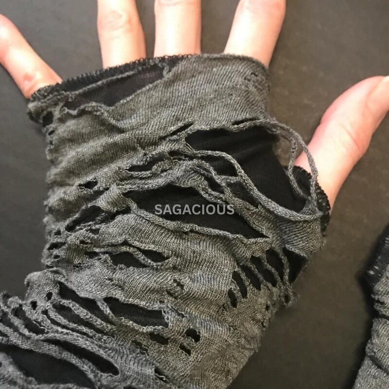 Ripped Sleeve Gloves - Etsy