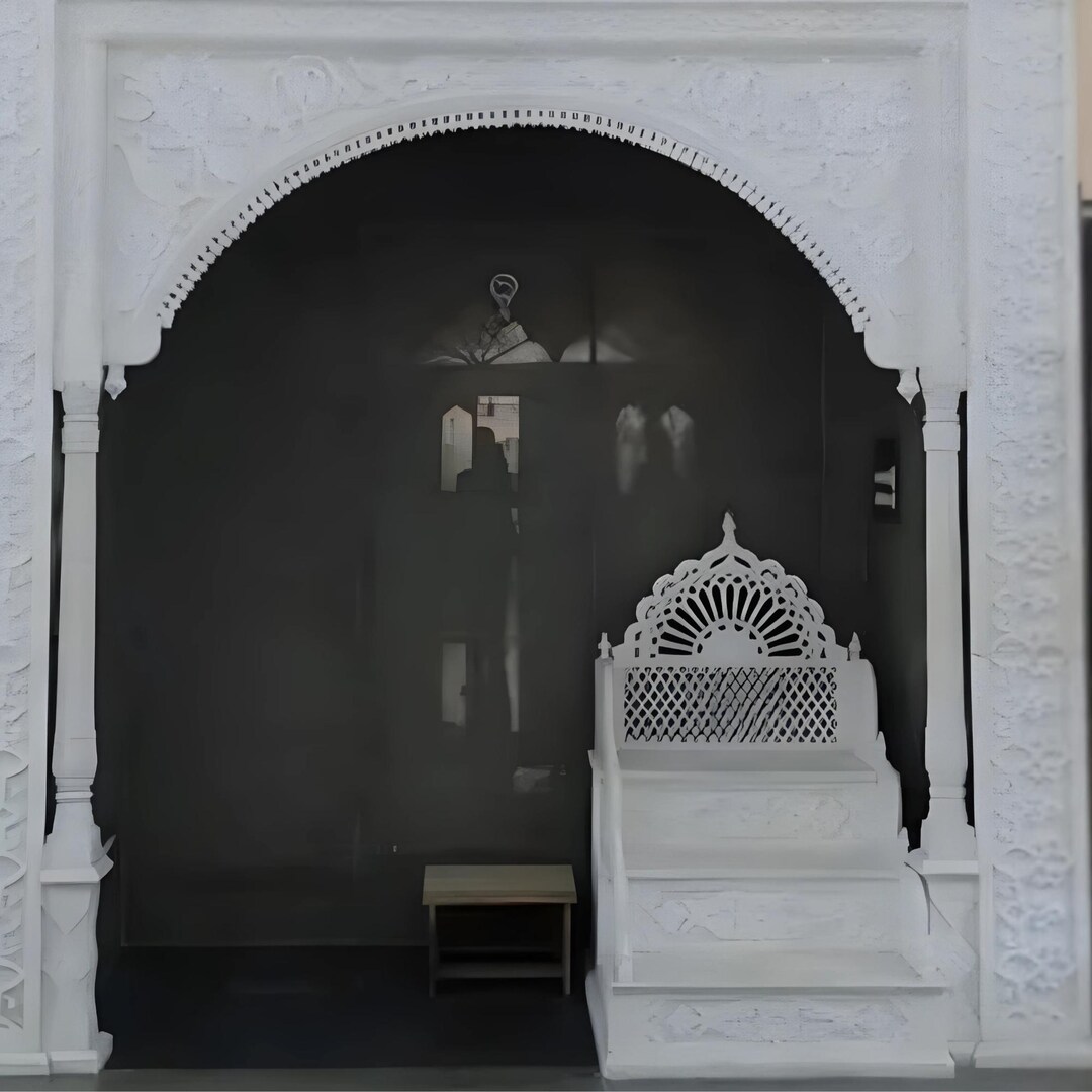 Handmade White Marble Mimbar: Mosque Pulpit, Islamic Decor - 4ft - Etsy