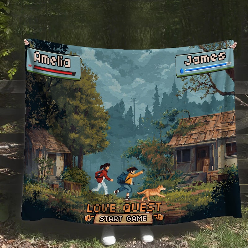 8bit Coupled Blanket - Etsy UK