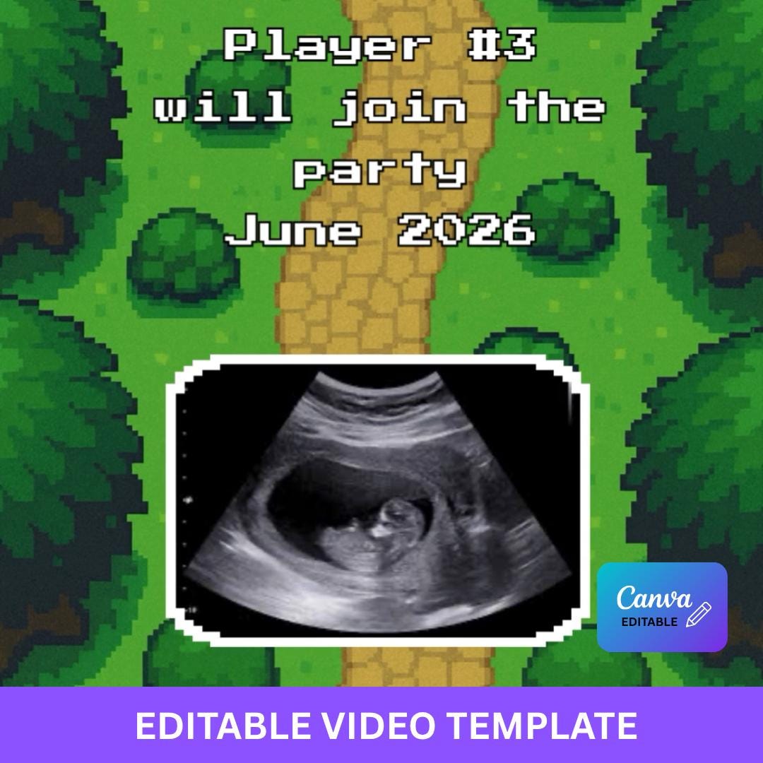 Video Game Pregnancy Announcement: Animated Baby Reveal (digital ...