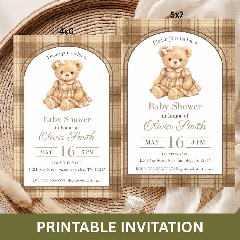 Preppy Polo Neutral Baby Shower Bundle – Editable Invitation, Thank ...