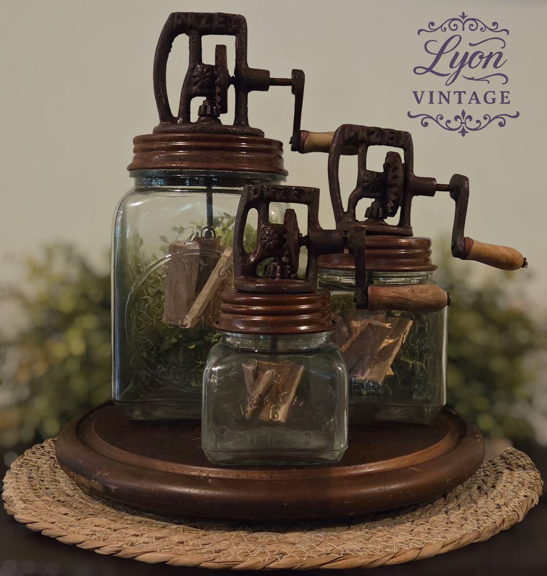 Vintage-style Dazey Butter Churn Set – #5, #10, #20 – Decorative ...