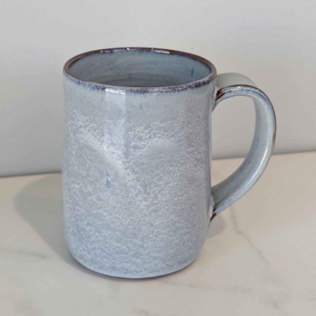Handmade Light Blue Pottery Coffee Mug: Stoneware Cup (12 Ounces) - Etsy