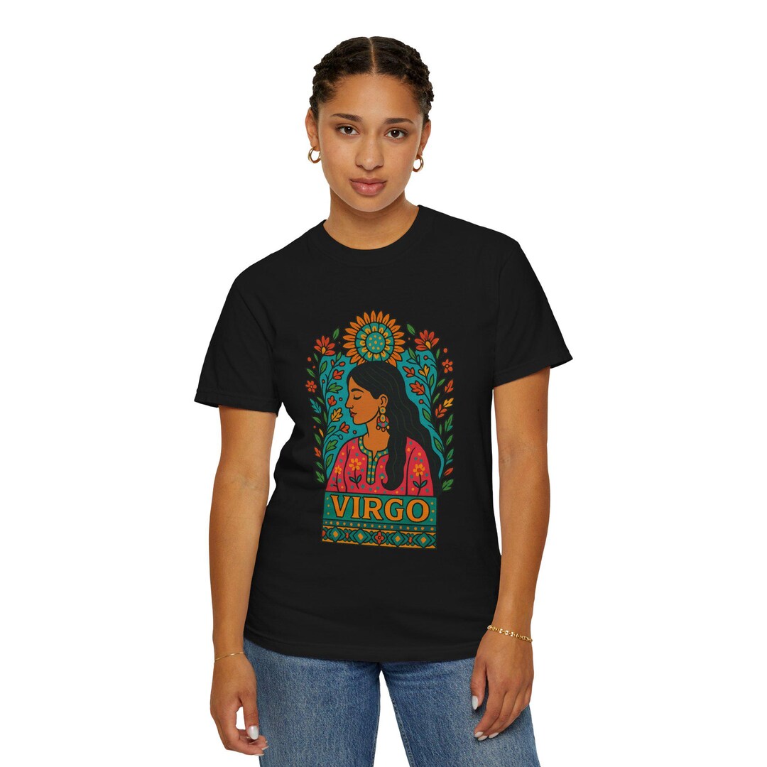 Virgo Pakistani Truck Art Floral T-shirt, Astrology Gift, Zodiac Tee ...