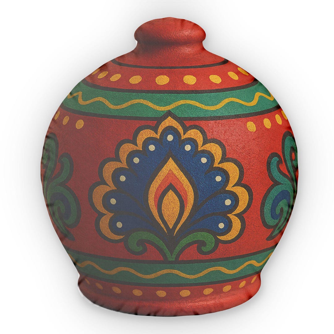 Pakistani Heritage Gullak Shaped Pillow, Custom Cushion, Decorative ...