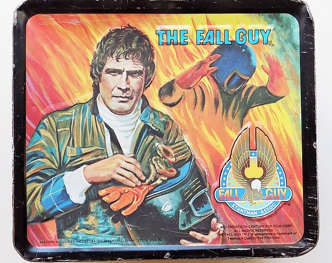 1981 the Fall Guy Metal Lunch Box With Plastic Thermos / Lee Majors ...