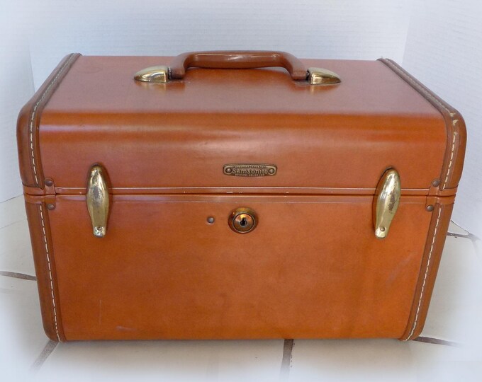 1950s Mid Century Stylish Classic Leather Train Case by Samsonite ...