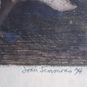 1974 Etching by Activist Artist Sonia Simmons, Called "continuum" - Etsy