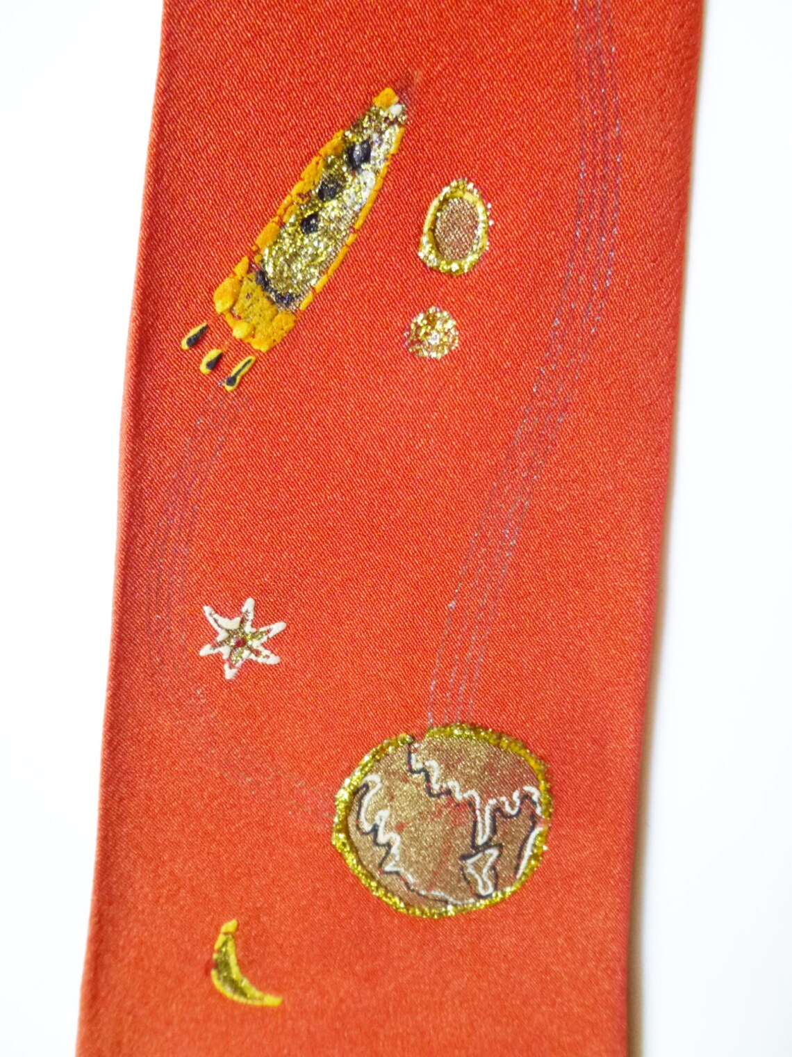 REDUCED 1940s-50s Space Age Steampunk Hand Painted Rocket | Etsy