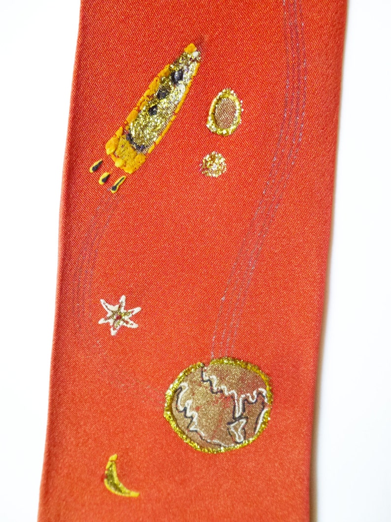 REDUCED 1940s-50s Space Age Steampunk Hand Painted Rocket | Etsy