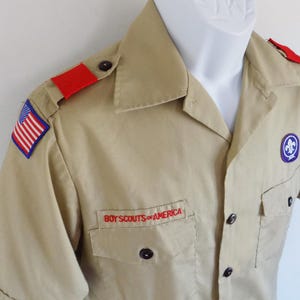 Rare Vintage Adult Boy Scout Shirt, Short Sleeved With Cuffs, Some ...