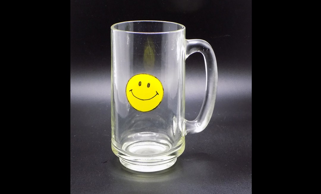 1973 "class OF 1973" Happy Face Beer Mug / Faded Lettering / 5.5" Tall ...