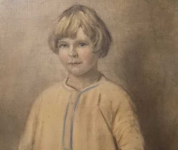 1900s Painting of a Standing Boy by British Painter Arthur | Etsy