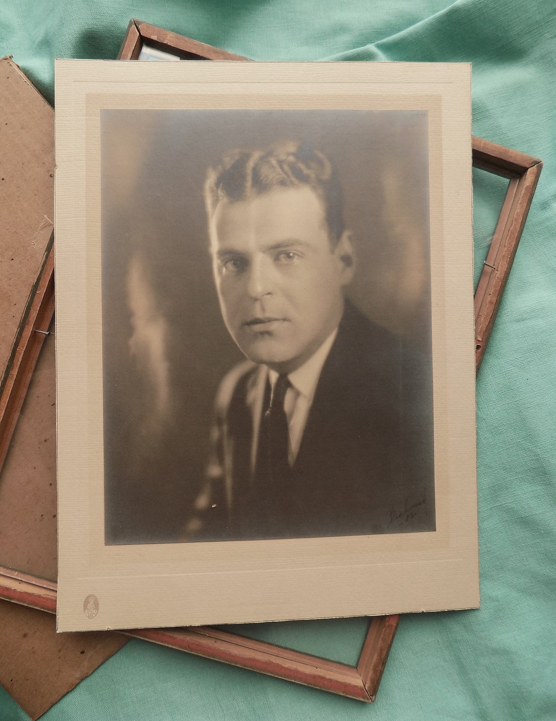 1923 Silver Print Portrait / Wood Frame / Bachrach Photo - Etsy