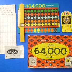 1955 Revlon's 64,000 Dollar TV Quiz Show Board Game - Etsy
