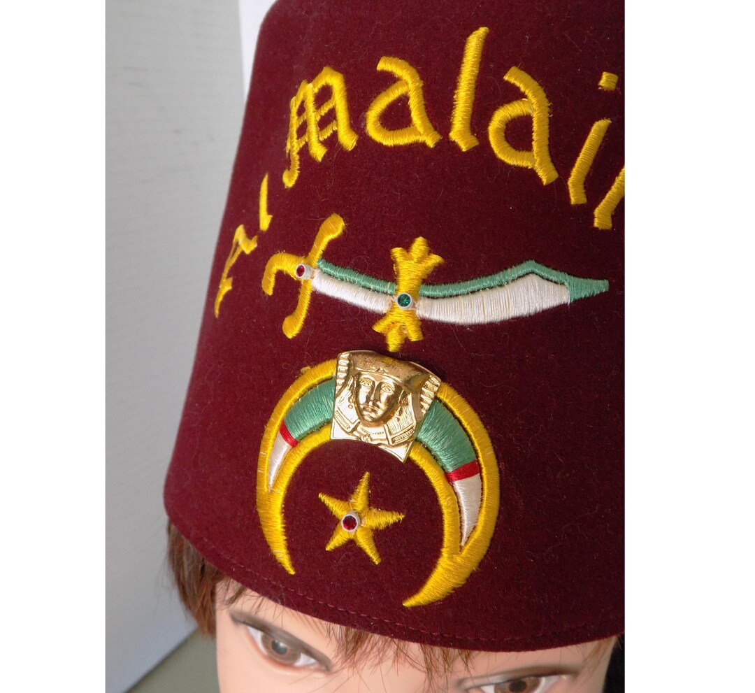 1960s Embroidered Fez in Original Vinyl Pack, Never Worn, Long Tassle ...