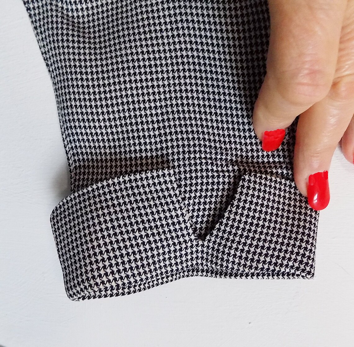 1940s Art Deco Rayon Houndstooth Blazer With Fancy Pablum, R&K Label ...