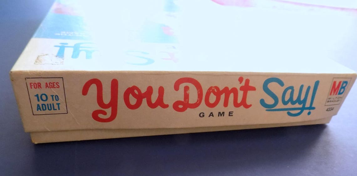 1963 You Don't Say TV Show Board Game / Milton | Etsy