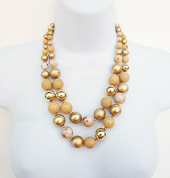 1950's Atomic Bead Necklace and Matching earrings set… - Gem