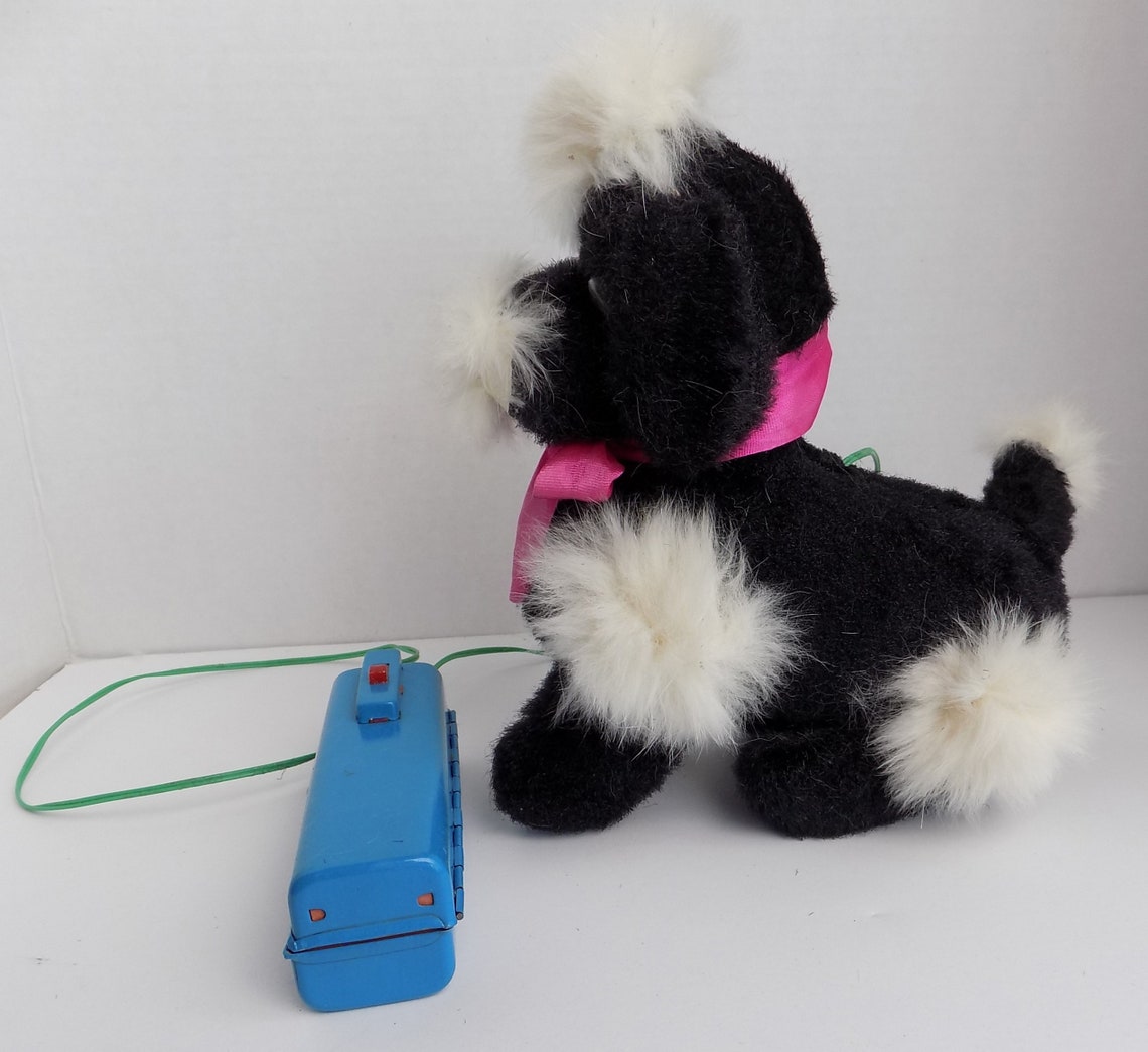 1950s Barking, Moving Dog With Fur-like Trim/ Made in Japan / Needs ...