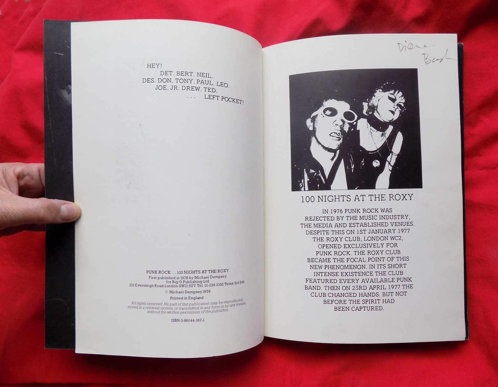 1978 punk ROCK 1000 Nights at the Roxy Book on - Etsy