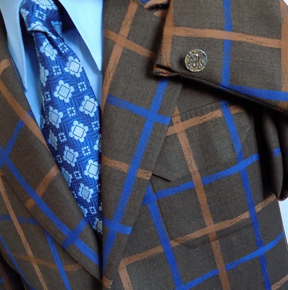 Rare 1970s Louis ROTH, Las Vegas label, Brown and Blu… - Gem