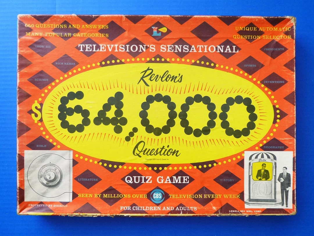 1955 Revlon's 64,000 Dollar TV Quiz Show Board Game - Etsy